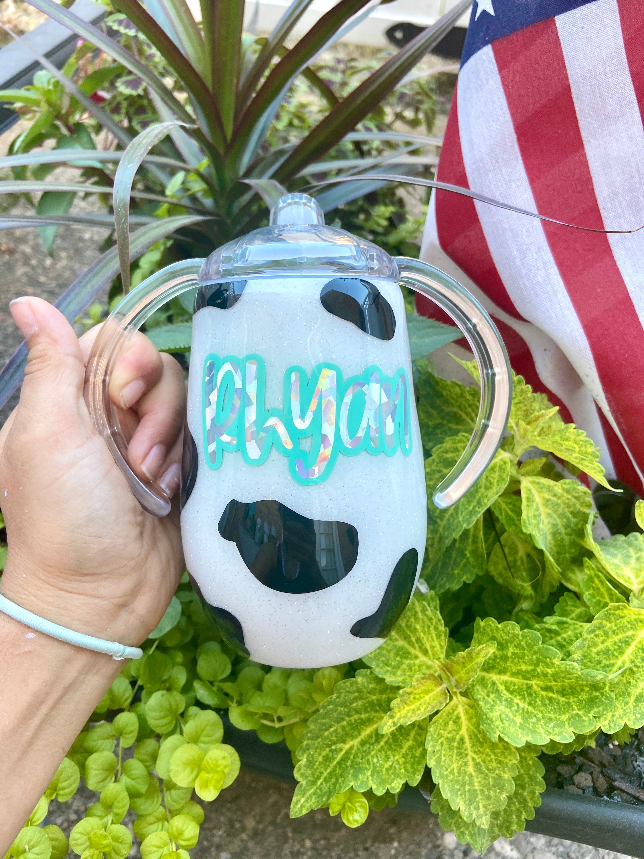 Glitter Cow Kids Cup Toddler Cup Glitter Sippy Cup Gifts - Etsy