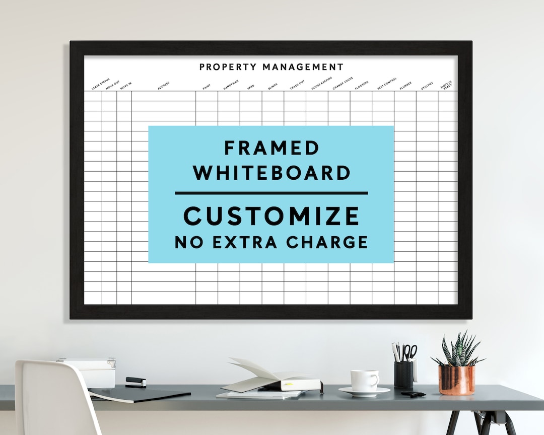 Large Property Management Whiteboard | Make Ready Board | Customizable ...