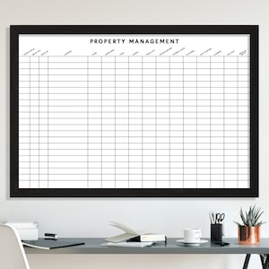 Large Property Management Whiteboard | Make Ready Board | Customizable ...
