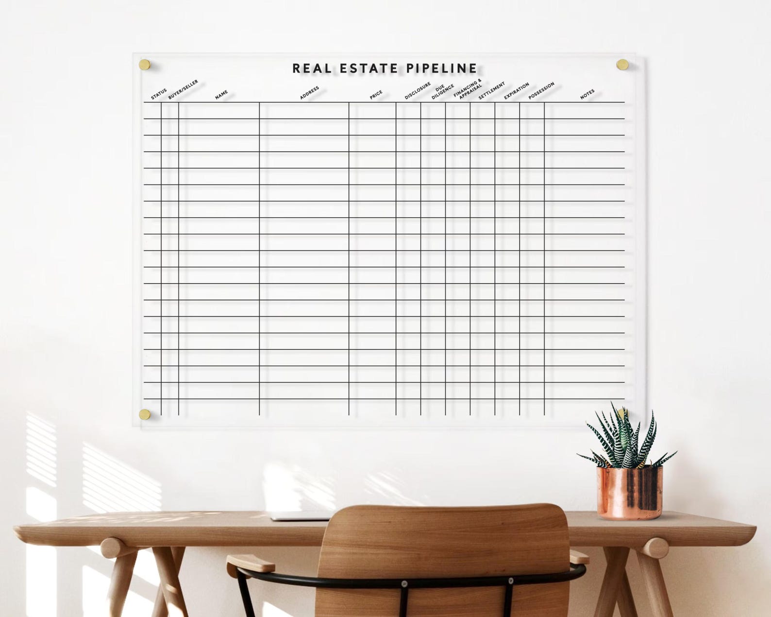 The Original Real Estate Pipeline Board | Clear Acrylic Real Estate ...