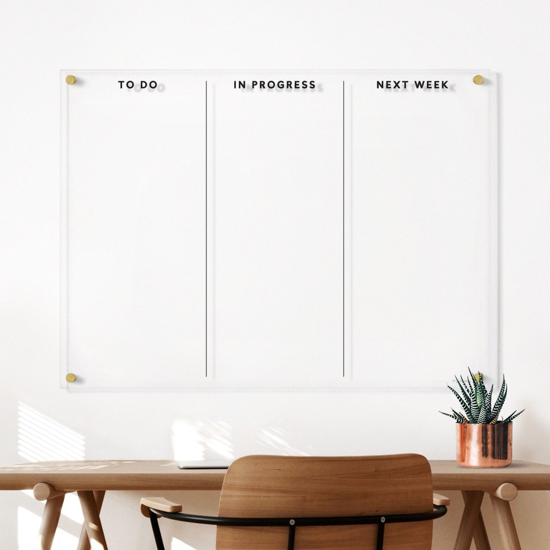 Customizable Acrylic to Do Board | Dry Erase Memo Board | Clear Acrylic ...