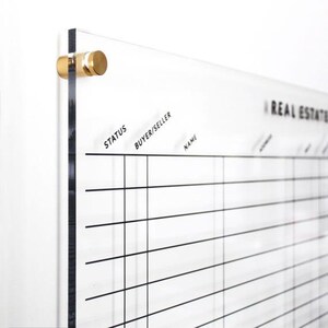 Custom Vertical Acrylic Dry Erase Board | Personalized Clear Planner ...
