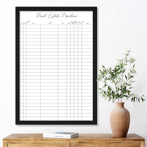 Custom Vertical Real Estate Whiteboard | Framed Acrylic Pipeline Board ...
