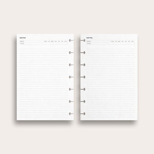 Basic Notes Bundle, Mini HP Size Printable Note Taking Template Pack ...