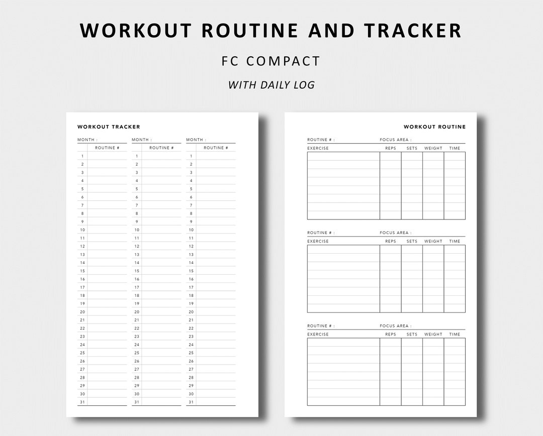 FC Compact Workout Routine And Tracker With Daily Log Fitness Etsy fc-compact-workout-routine-and-tracker-with-daily-log-fitness-etsy