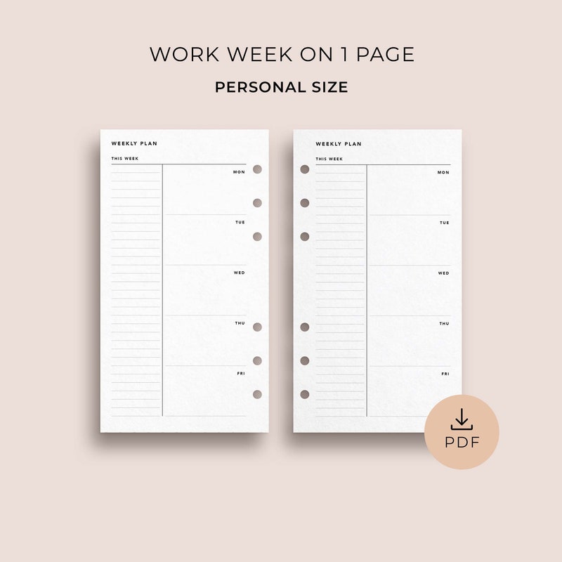 Weekly Work Planner - Etsy