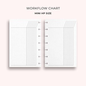 Workflow Chart, Mini HP Size Printable Checklist Template, Planner ...