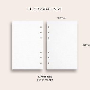 Yearly Planner No. 5, FC Compact Size Printable Year at A Glance ...
