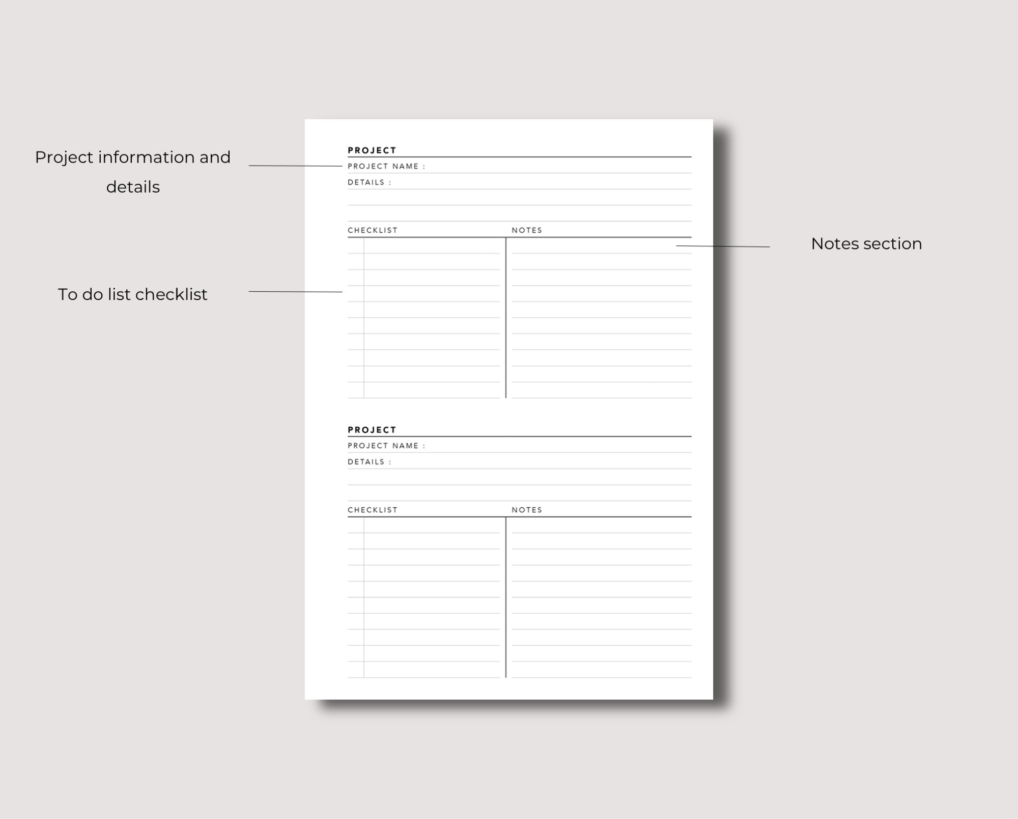 Paper & Party Supplies Calendars & Planners Paper Project Planning ...