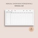 Annual Overview Horizontal Layout, Personal Size Printable Monthly ...