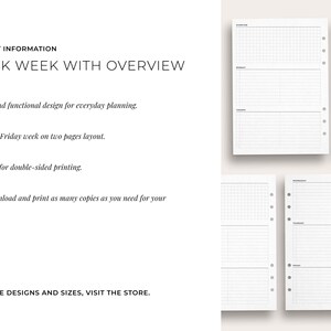 Weekly Planner for Work With Overview, A5 Size Printable Monday to ...