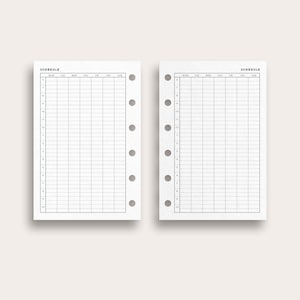 Time Sheet and Schedule, Pocket Size Printable Time Management Planner ...