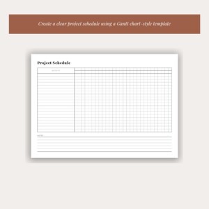 Project Planner Template, A4 Size, Letter Size Printable Work and Group ...