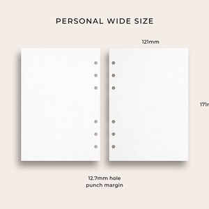 Daily Planner No. 3 Personal Wide Size Printable Daily - Etsy
