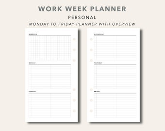 Work Week Planner | Etsy