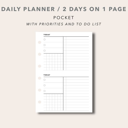 Weekly Planner Printable Pocket Size Weekly to Do Checklist - Etsy