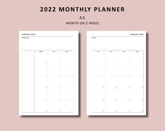Month on 2 Pages | Etsy