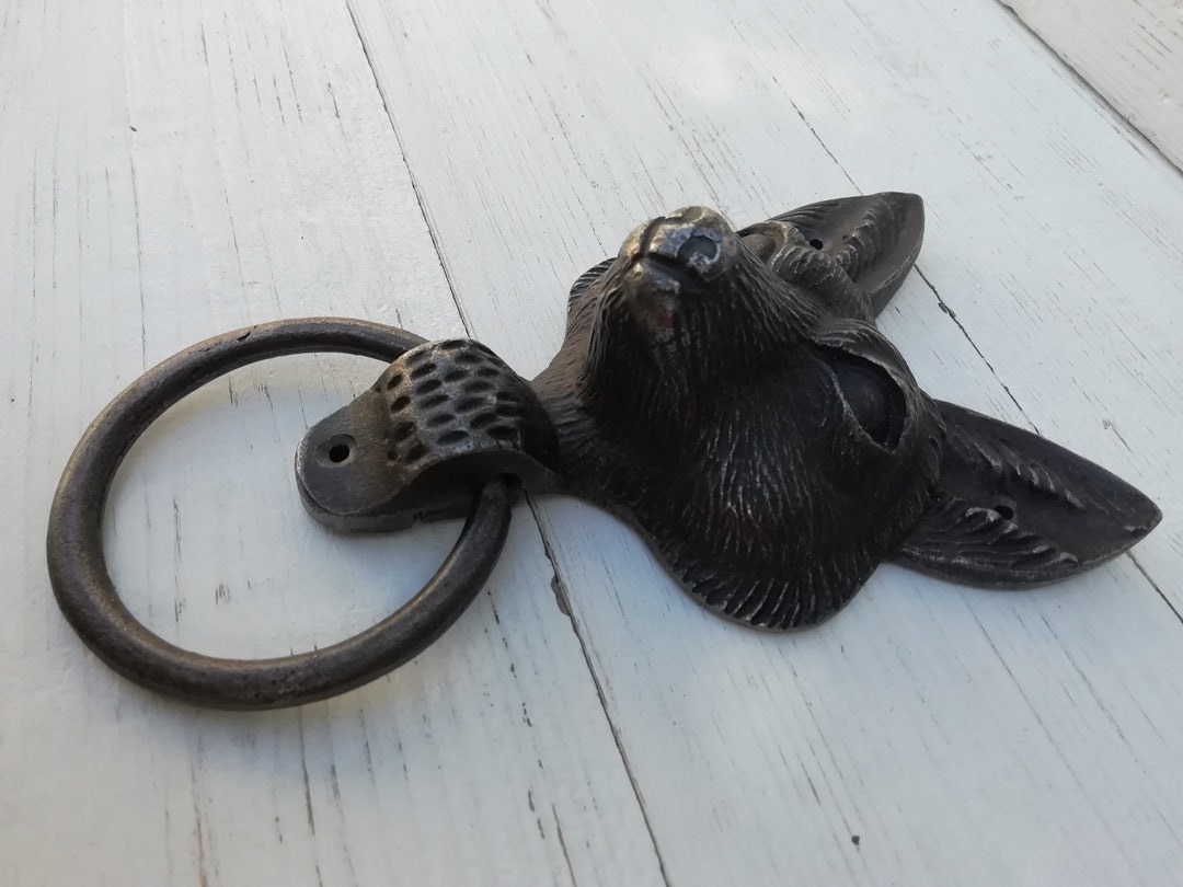 Prachtige klassieke giet antieke ijzeren grote Fox design deurklopper ...