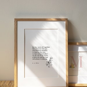 Minimalist Winnie the Pooh Print, INSTANT DOWNLOAD, Birth, Christening ...