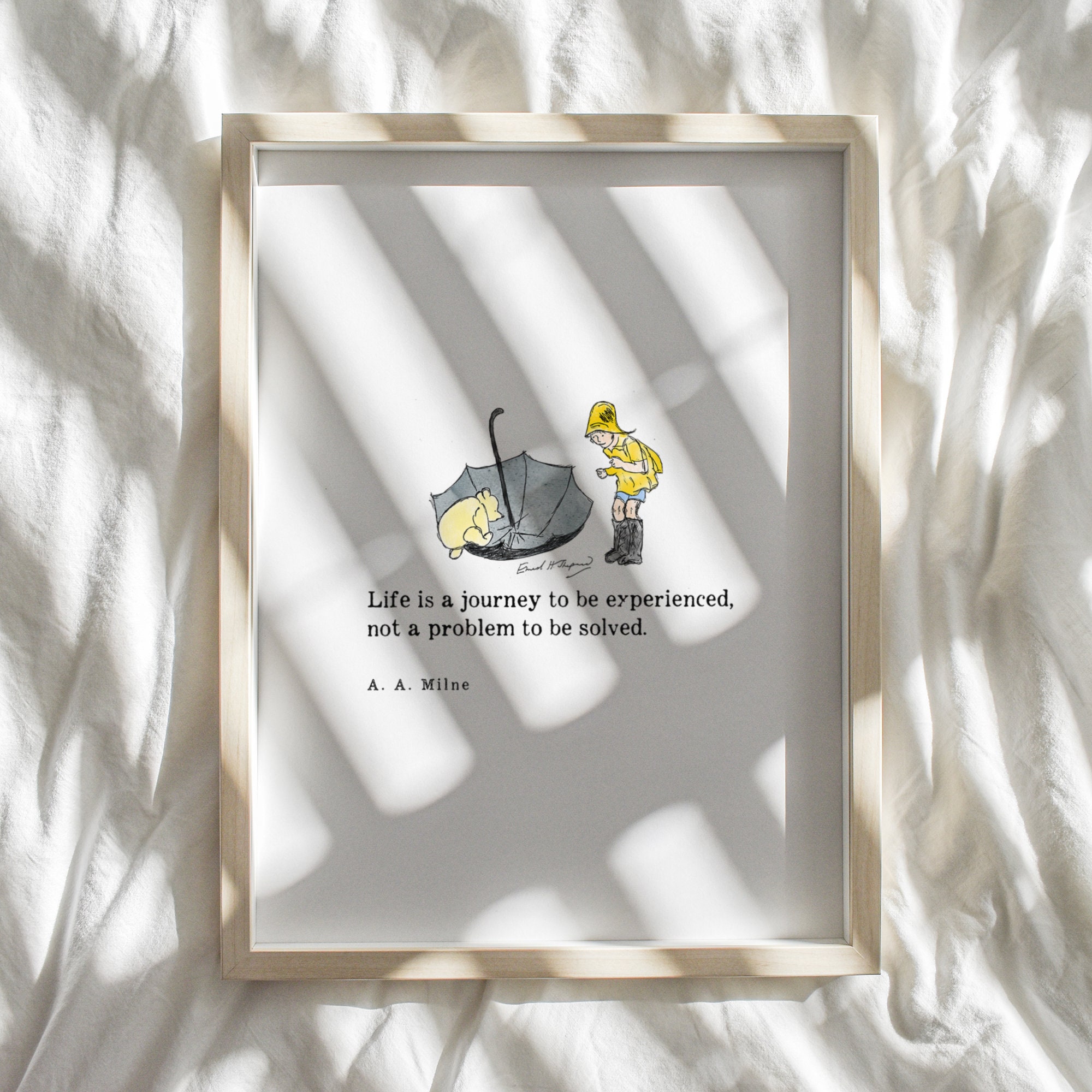Zen Winnie the Pooh Print, INSTANT DOWNLOAD, Eckhart Tolle, Spiritual ...