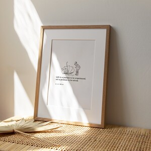 Zen Winnie the Pooh Print, INSTANT DOWNLOAD, Eckhart Tolle, Spiritual ...