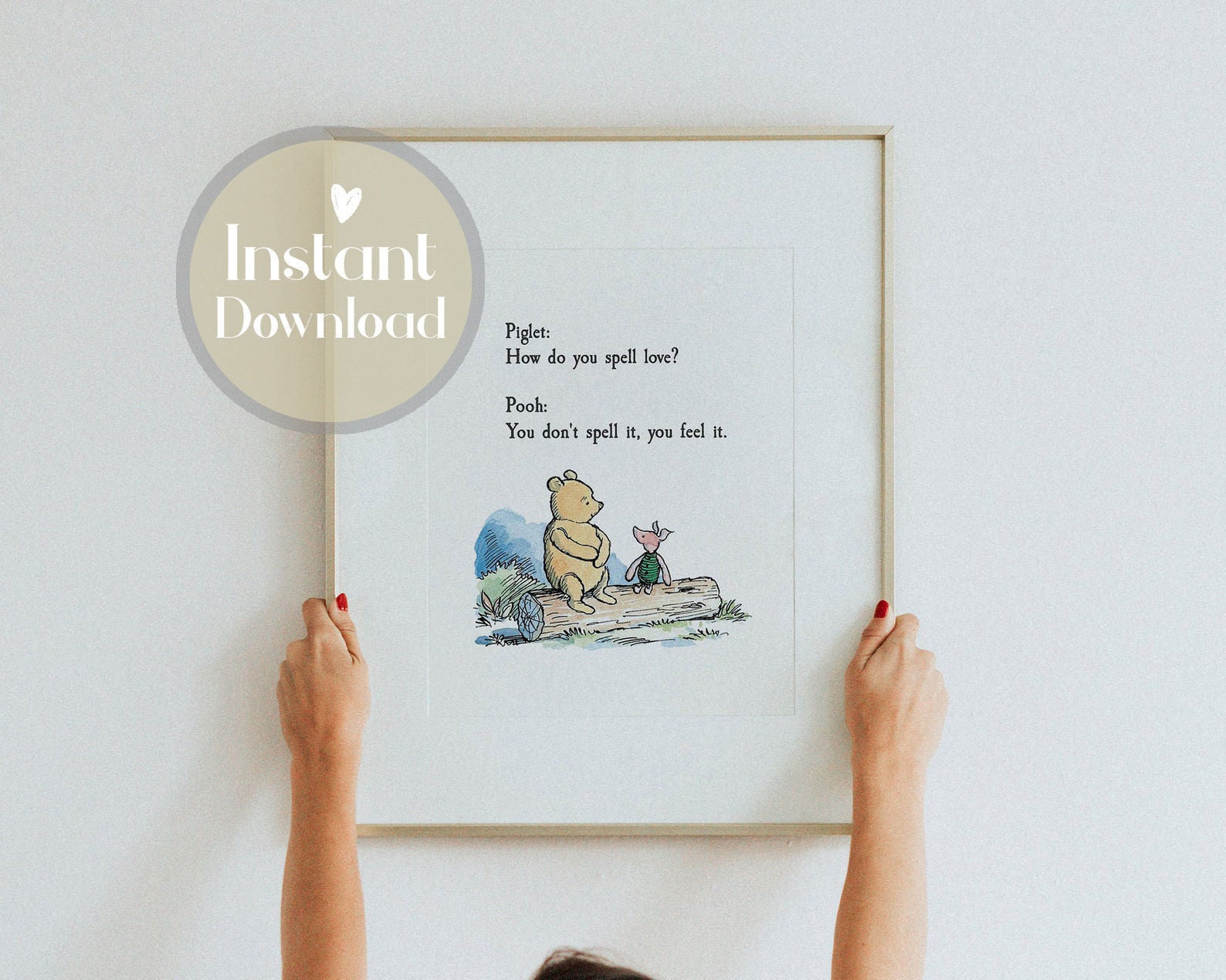 How Do You Spell Love Winnie the Pooh Quote DOWNLOAD Birth - Etsy