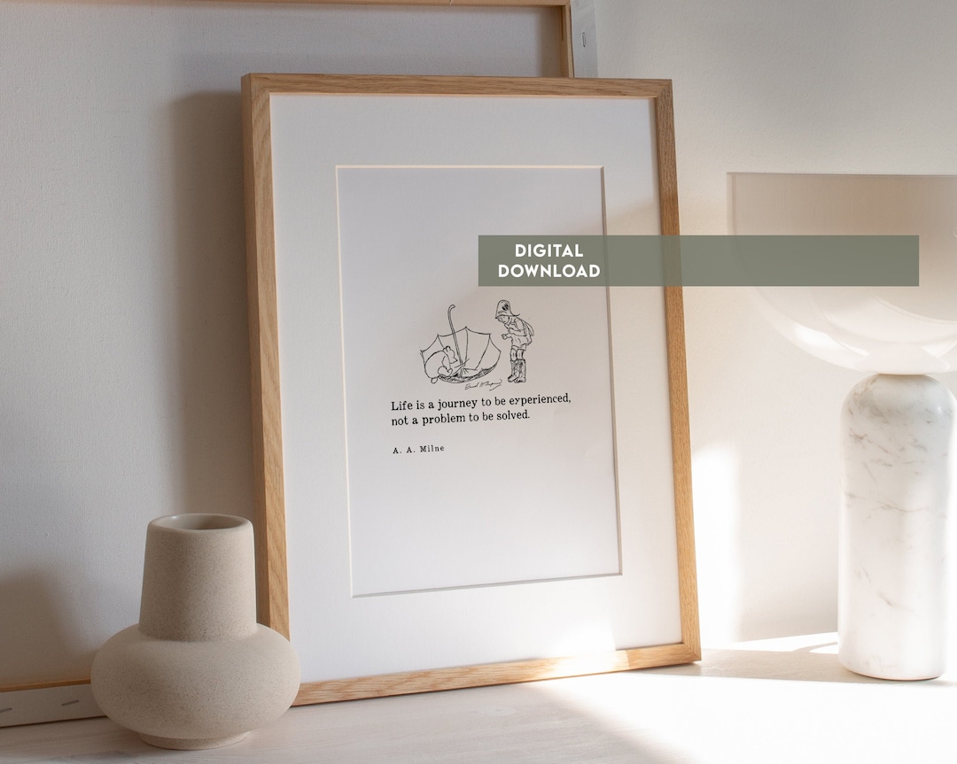 Zen Winnie the Pooh Print, INSTANT DOWNLOAD, Eckhart Tolle, Spiritual ...