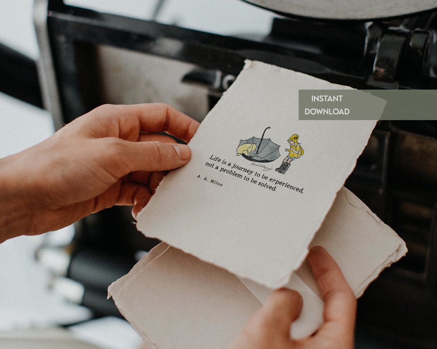 Zen Winnie the Pooh Print, INSTANT DOWNLOAD, Eckhart Tolle, Spiritual ...