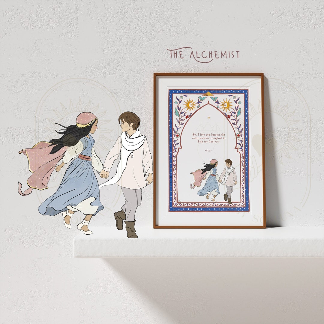 So I Love You Because, the Alchemist Print, Paulo Coelho Quote, Printed ...