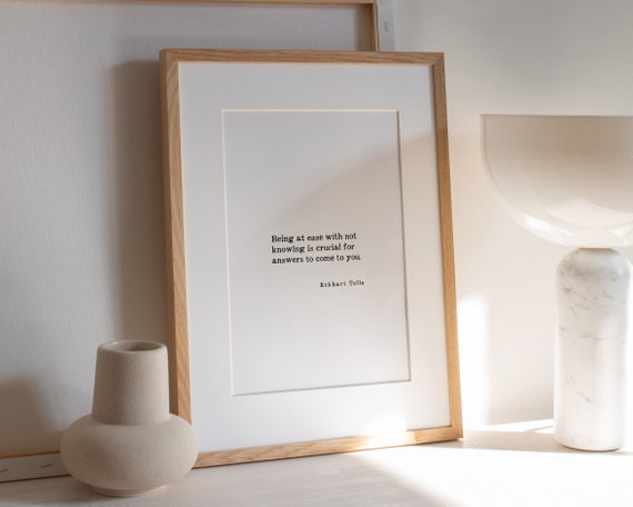 UNCERTAINTY the Power of Now Print PRINTED & SHIPPED A New | Etsy