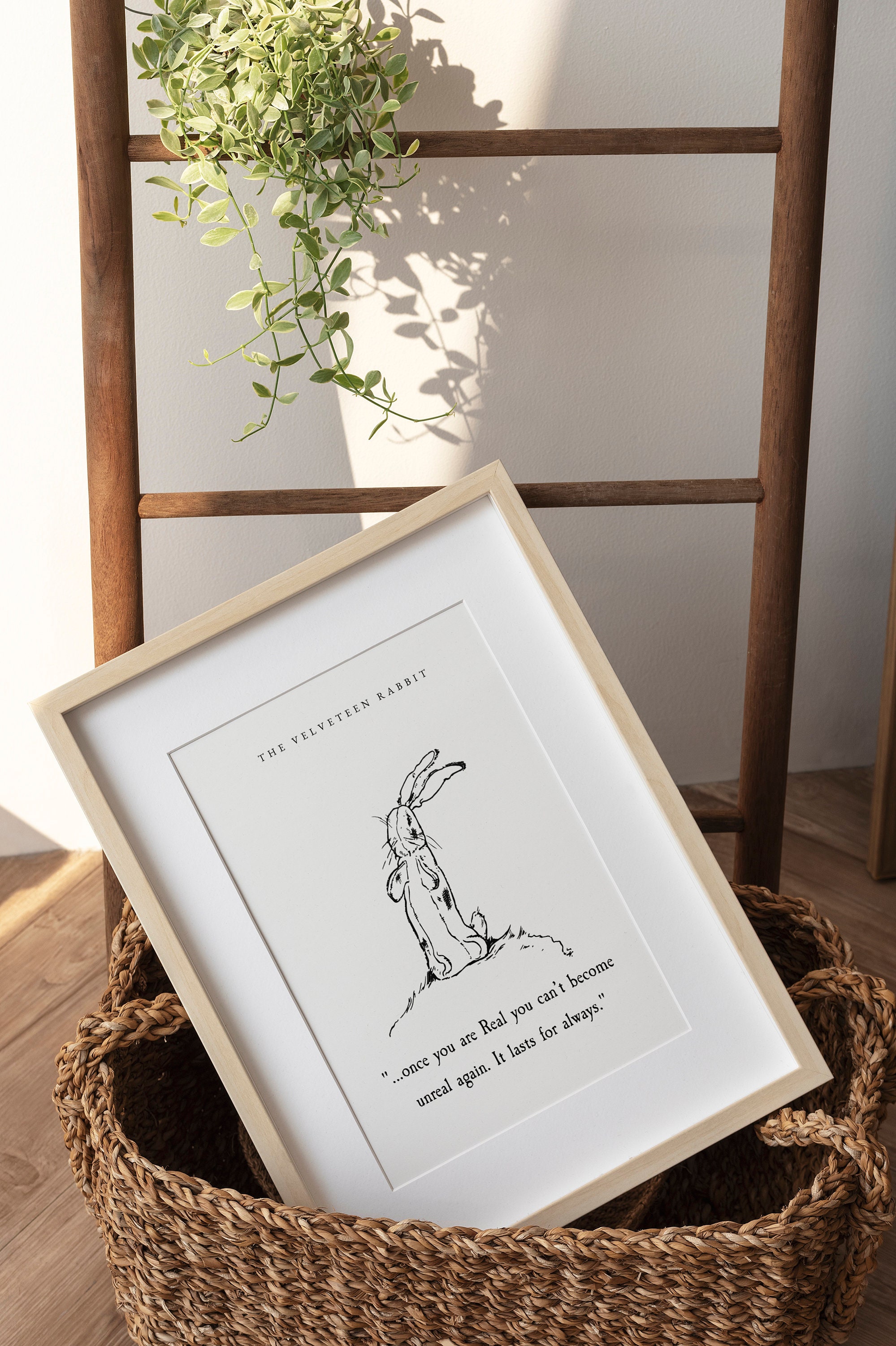 The Velveteen Rabbit Print, INSTANT DOWNLOAD, Birth, Christening ...