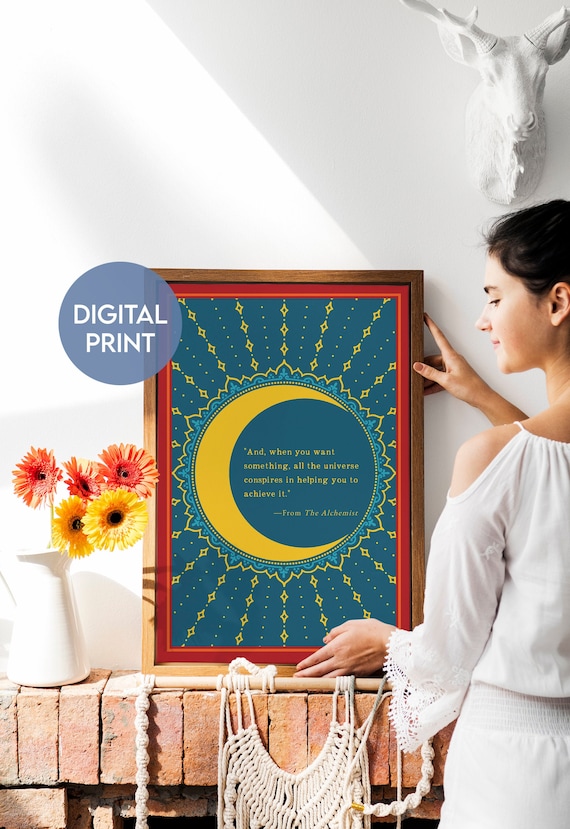 The Alchemist Art Print Pablo Coelho Quote INSTANT DOWNLOAD - Etsy