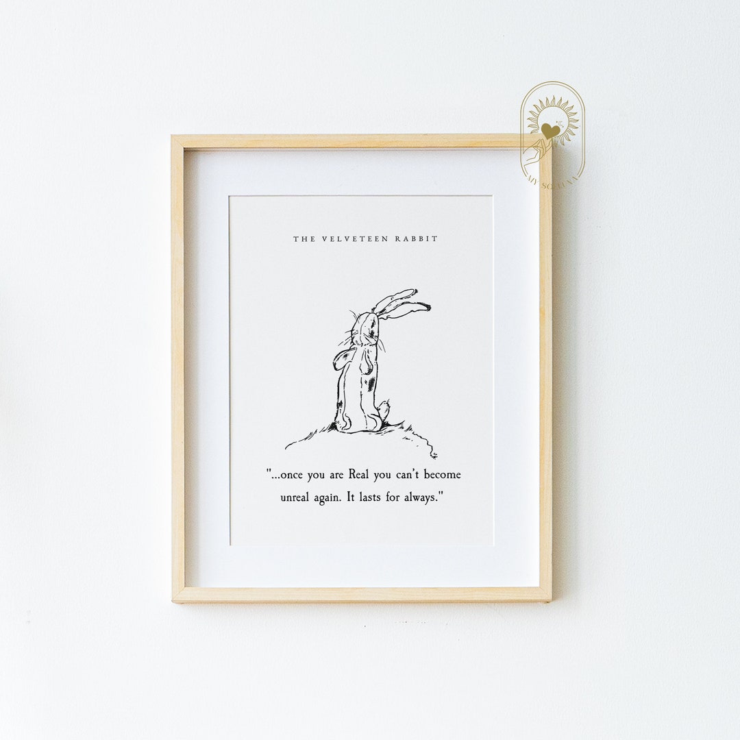 The Velveteen Rabbit Print, PRINTED & SHIPPED, Birth, Christening ...