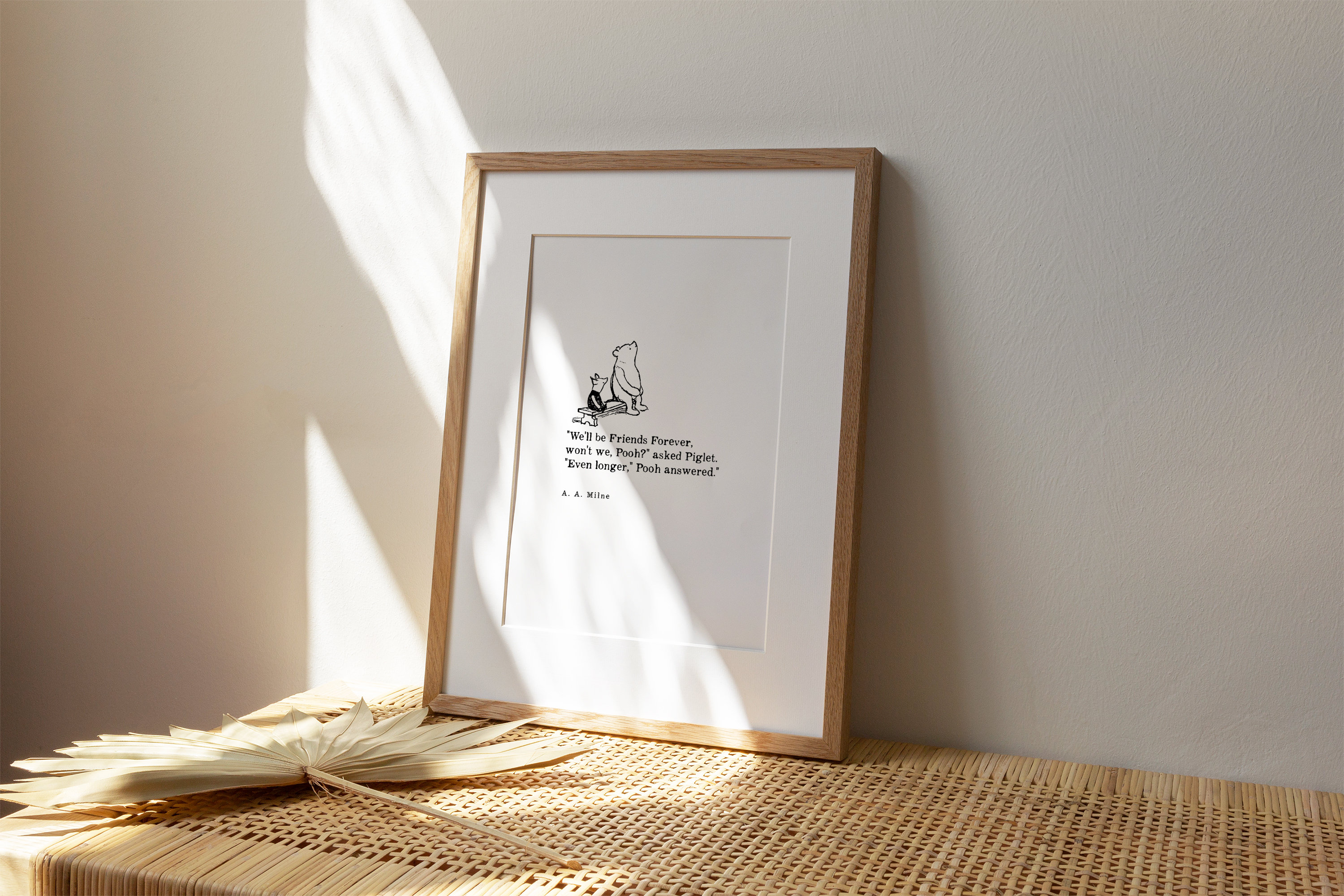 Minimalist Winnie the Pooh Print, INSTANT DOWNLOAD, Birth, Christening ...