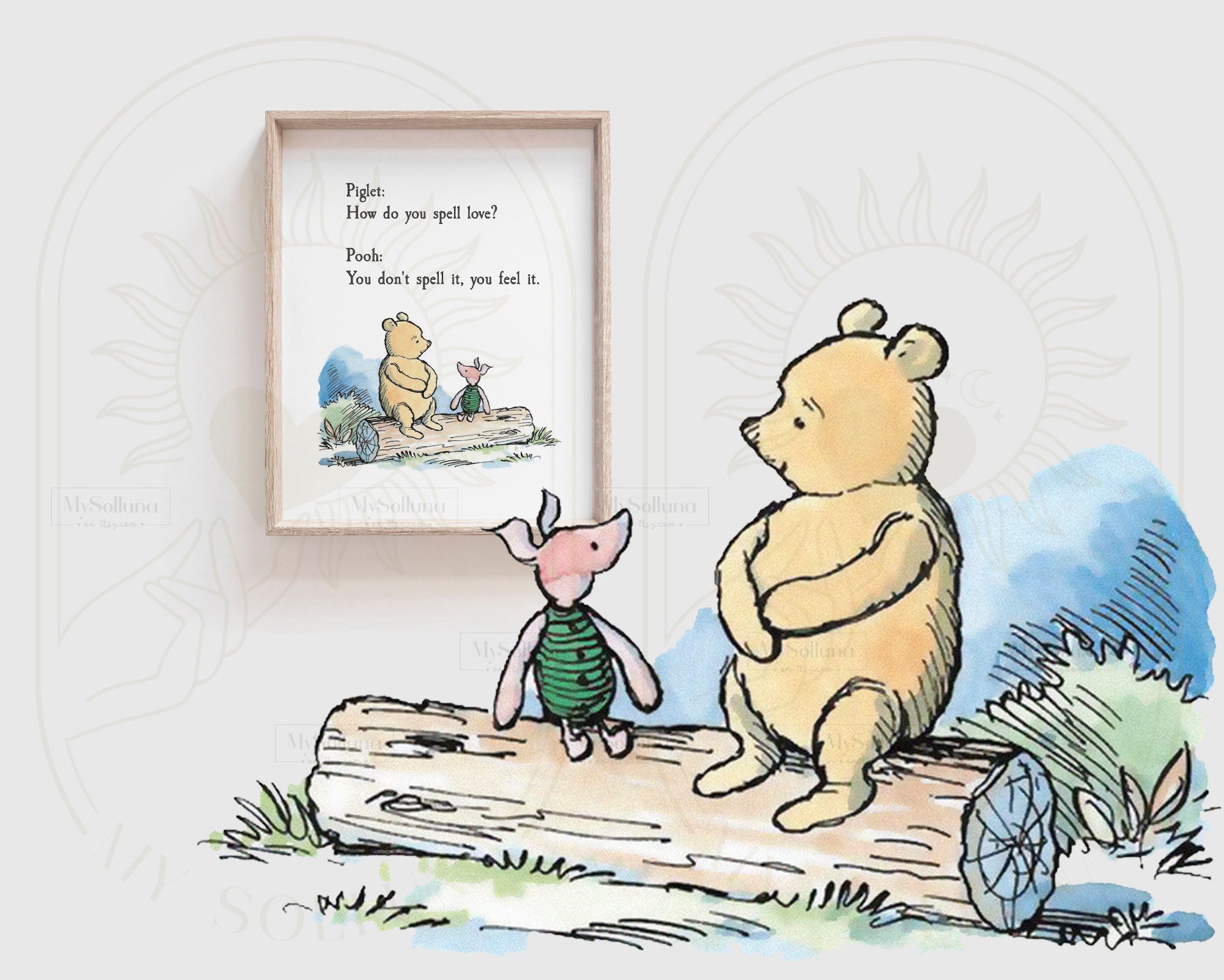 How Do You Spell Love Winnie the Pooh Quote DOWNLOAD Birth - Etsy