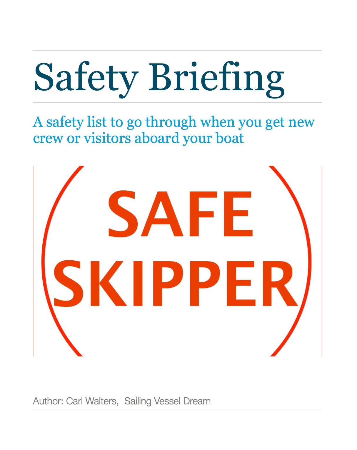 Sailing Checklist, Sailing Book, Sailing Manual, - Etsy