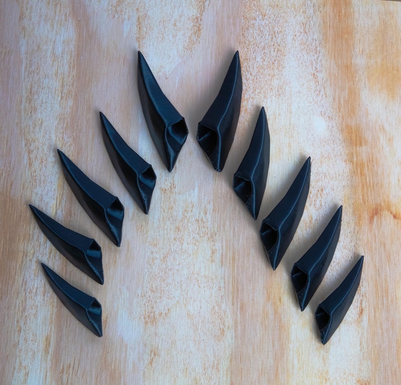 Black Claws Cosplay Costume Hand Nails Full Set Gloves Talons - Etsy