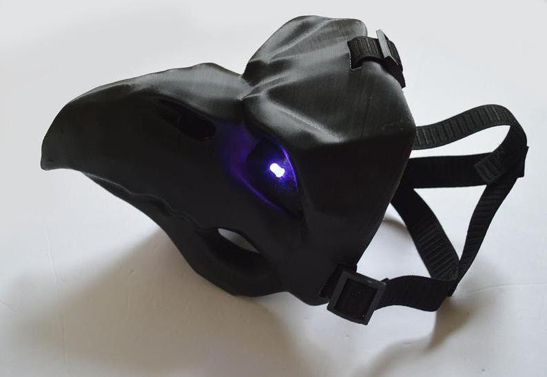 Gothic Crow / Plague Doctor Mask With Straps and LEDS Cosplay - Etsy