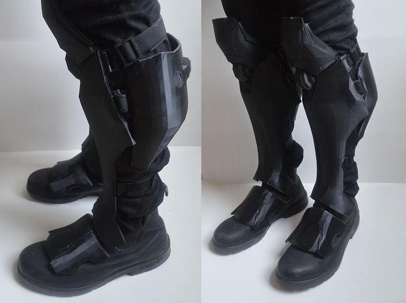 Sci-fi Soldier Space Marine Superhero Leg Armor With Straps Cosplay ...