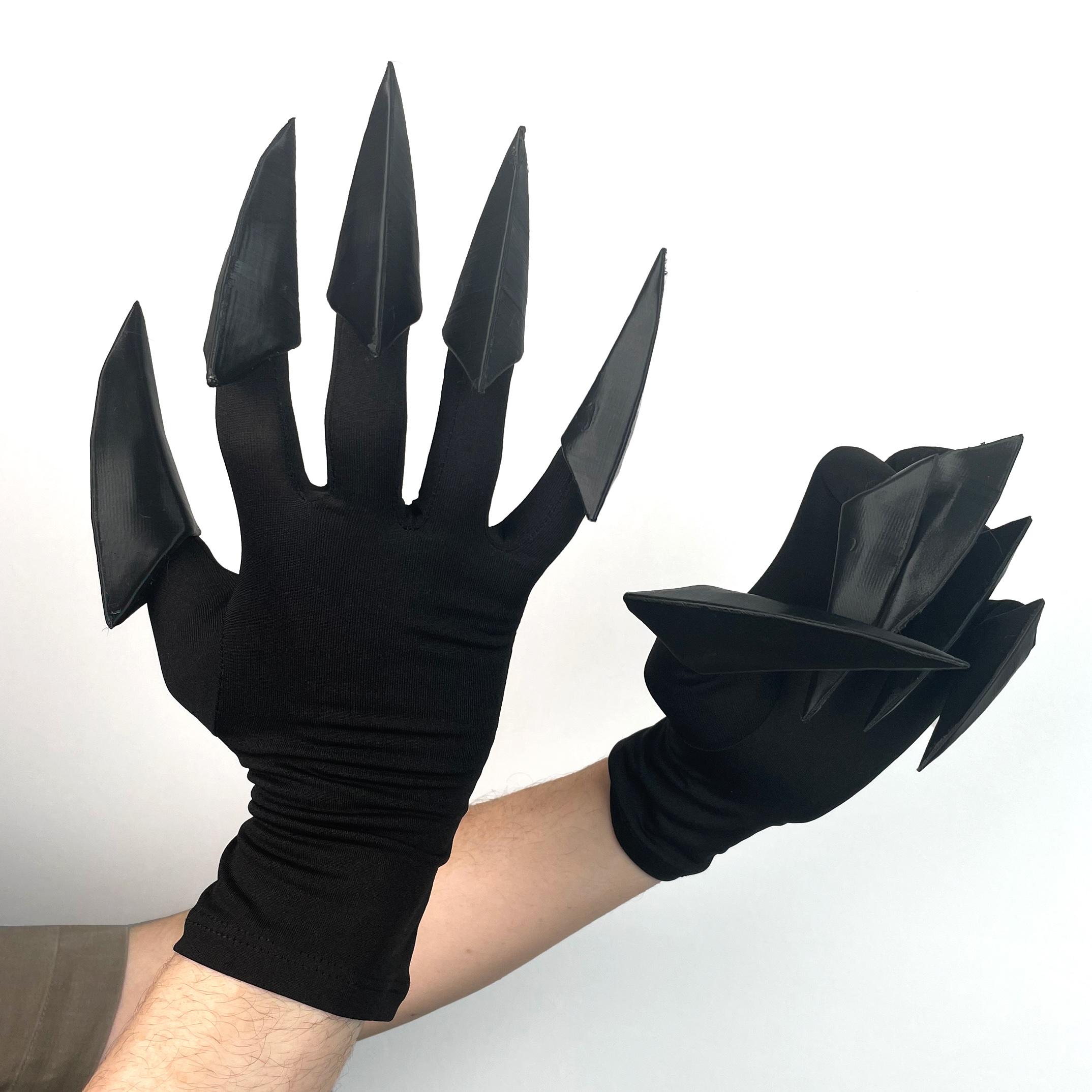 Black Claws Cosplay Costume Hand Nails Full Set Gloves Talons - Etsy