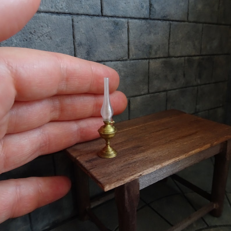 Miniature Oil Lamp for Everyday Use, Dollhouse 1:12 - Etsy