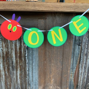 Very Hungry Caterpillar Banner, Very Hungry Caterpillar First Birthday ...