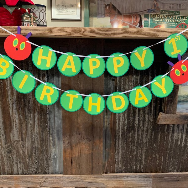 Caterpillar Banner - Etsy