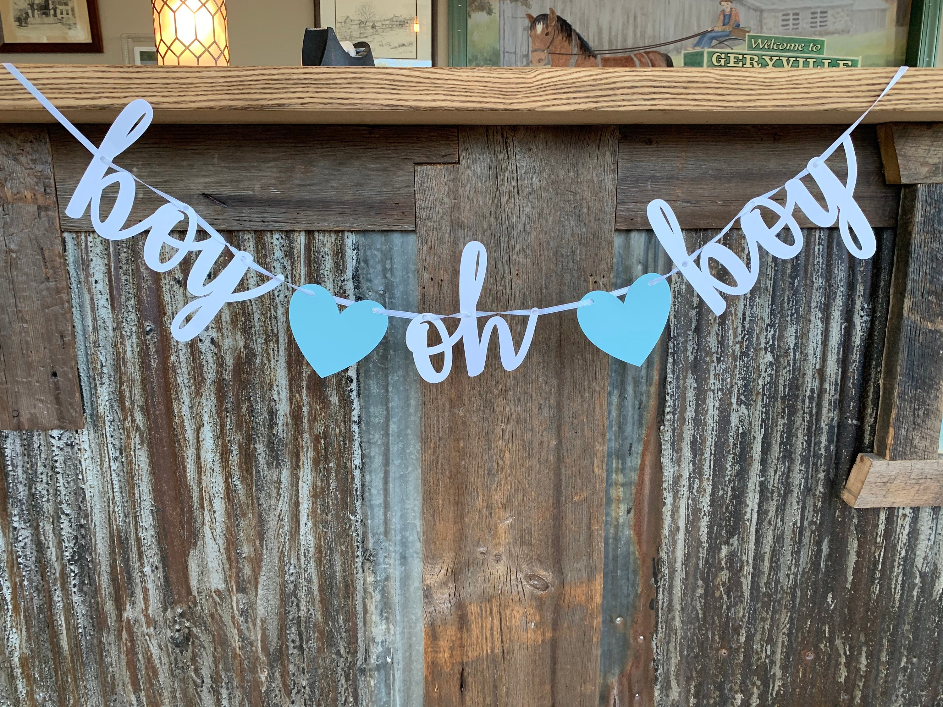 Boy Oh Boy Baby Banner-- Baby Shower Banners-- Boy Baby Shower Banners ...