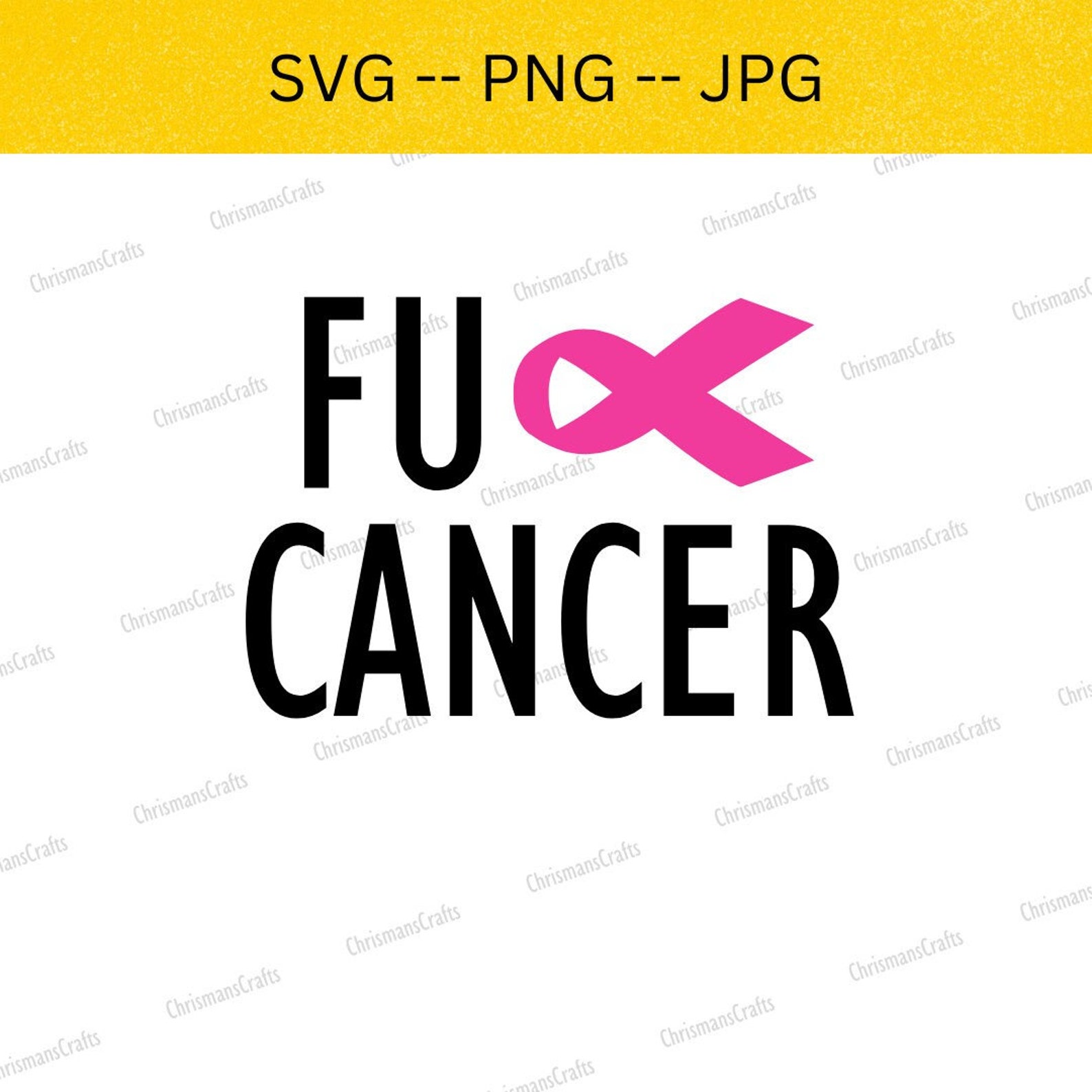 Fu Cancer Svg Breast Cancer Ribbon Breast Cancer Awareness - Etsy