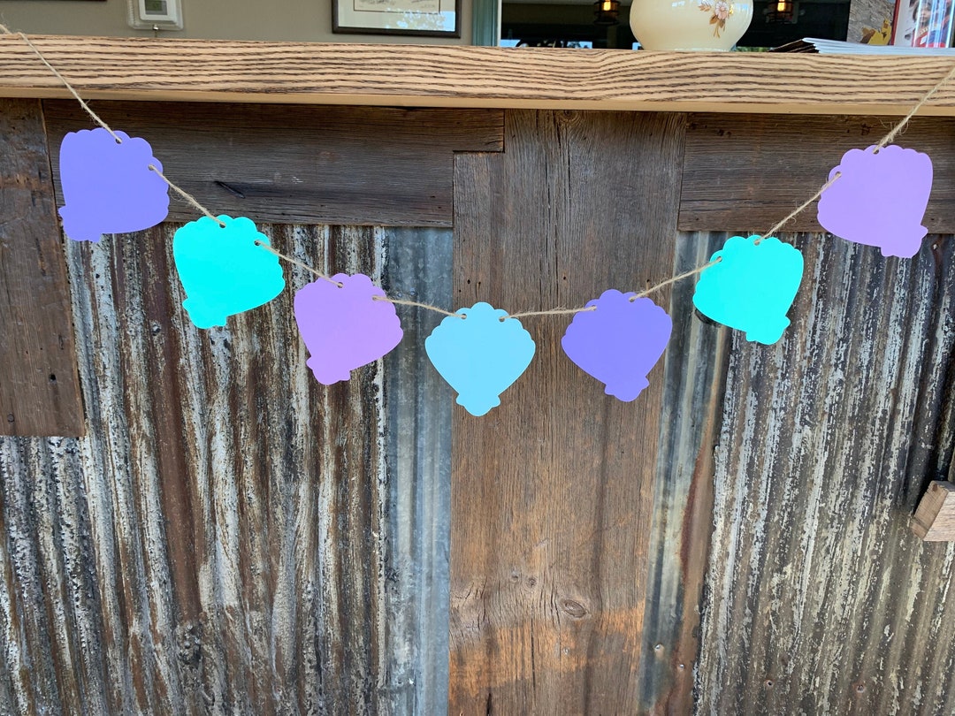 Mermaid Birthday, Mermaid Birthday Decorations, Seashell Banners ...