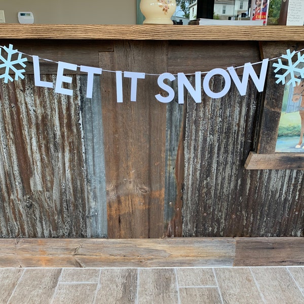 Let It Snow Banner - Etsy