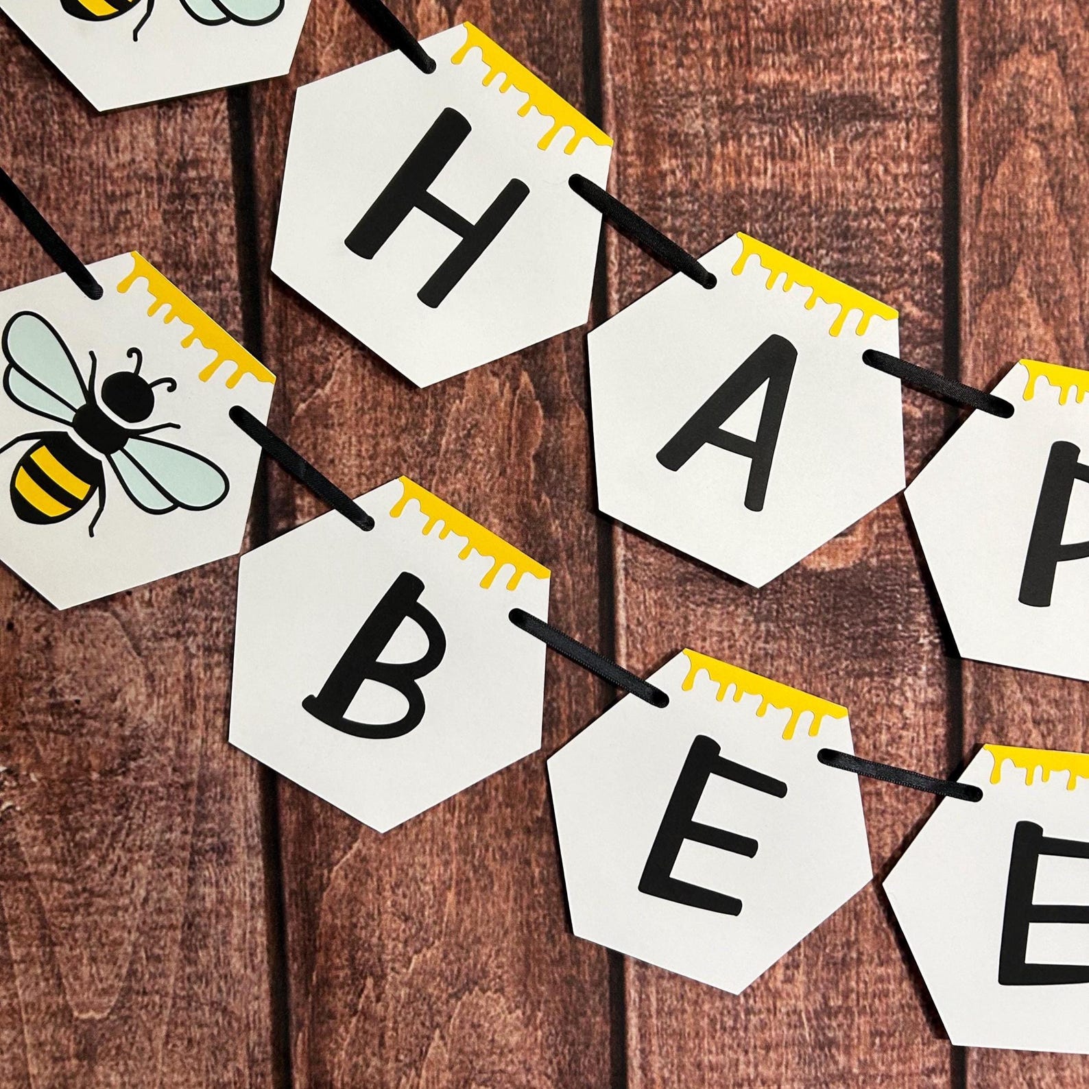 Happy Bee Day Banner, Bee Theme Banner, Bee Theme Birthday, Bee ...