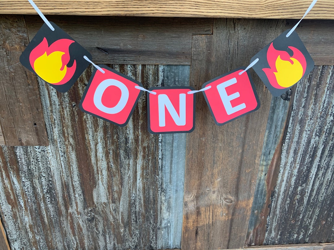 Fireman Birthday Banner, Firefighter Birthday Decor, Firefighter First ...