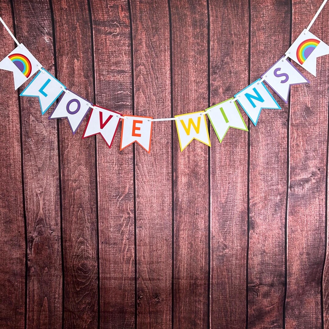 Love Wins Sign, Pride Banner, Pride, Pride Party, Pride Decorations ...